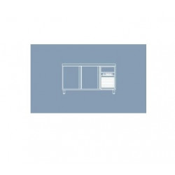 CORECO Refrigerated counter with freezer and 2 doors, 800 series